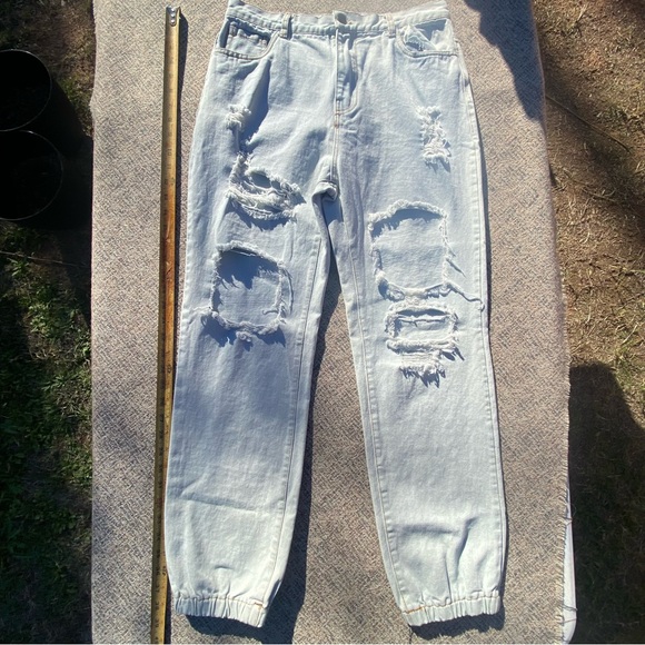 Daisy | Jeans | Daisy Jeans Baggy Fit Ripped Denim Light Wash Cinched ...